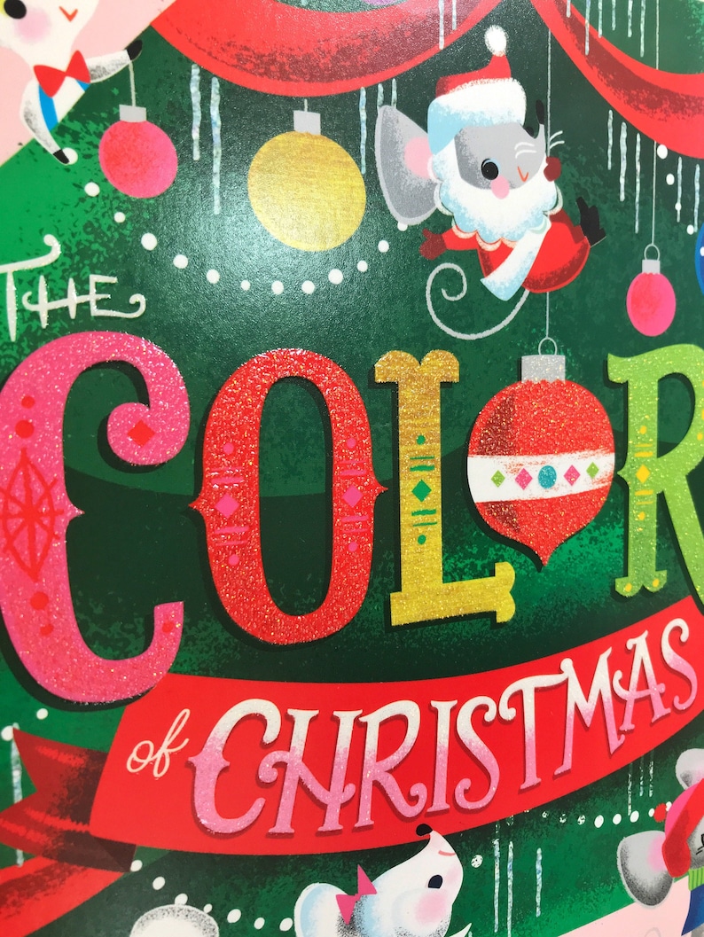 The Colors of Christmas board book early learning learning | Etsy