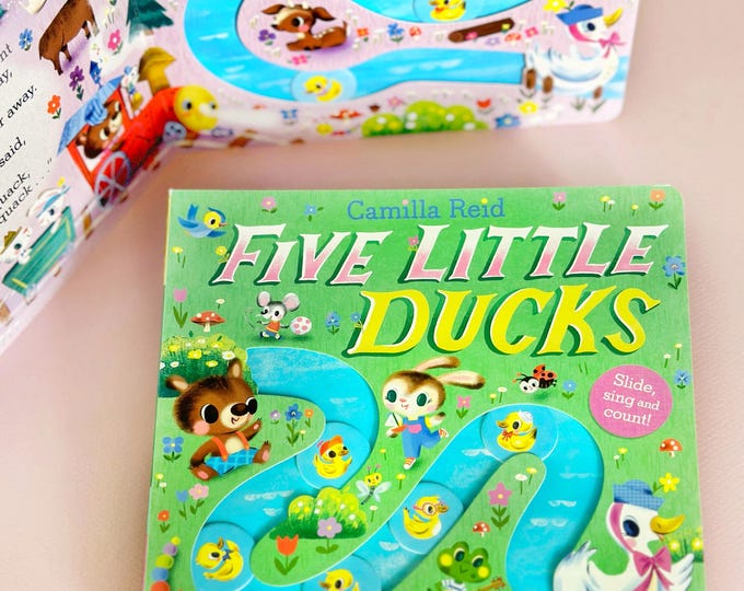 Five Little Ducks Interactive Counting Board Book With Sliders, Early ...
