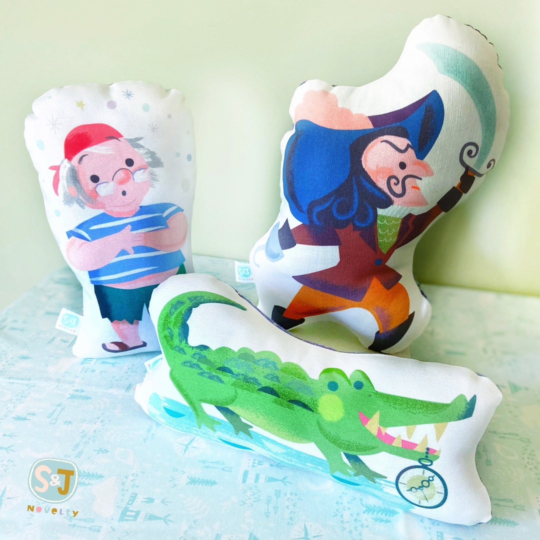 Neverland Pirate Plush Set of 3 Toys With Sounds: Captain Hook, Smee ...