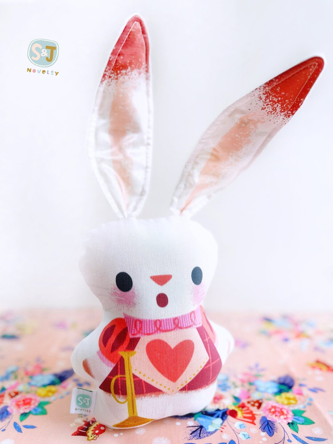 NEW White Rabbit Sensory Toy With Sound, Alice in Wonderland, Soft Baby ...