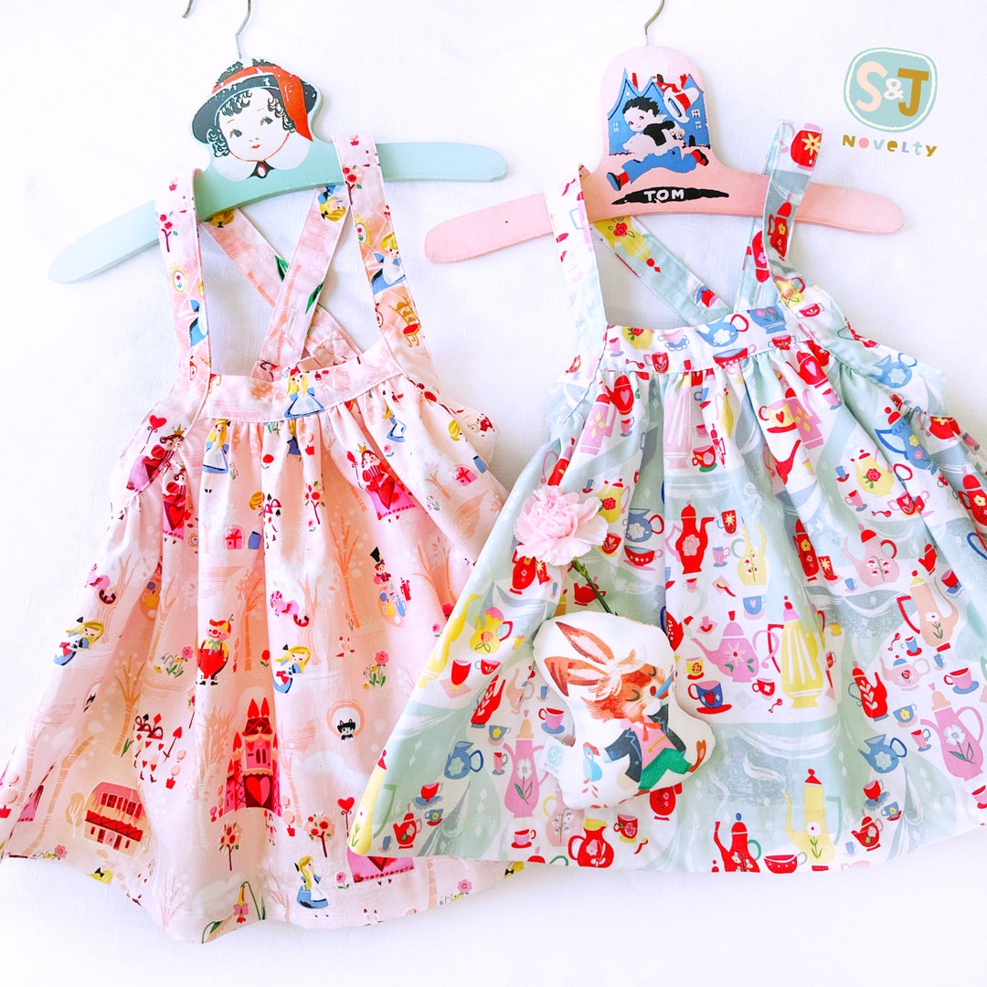 Custom Alice in Wonderland Custom Girl's Pinafore, Handmade Clothes ...