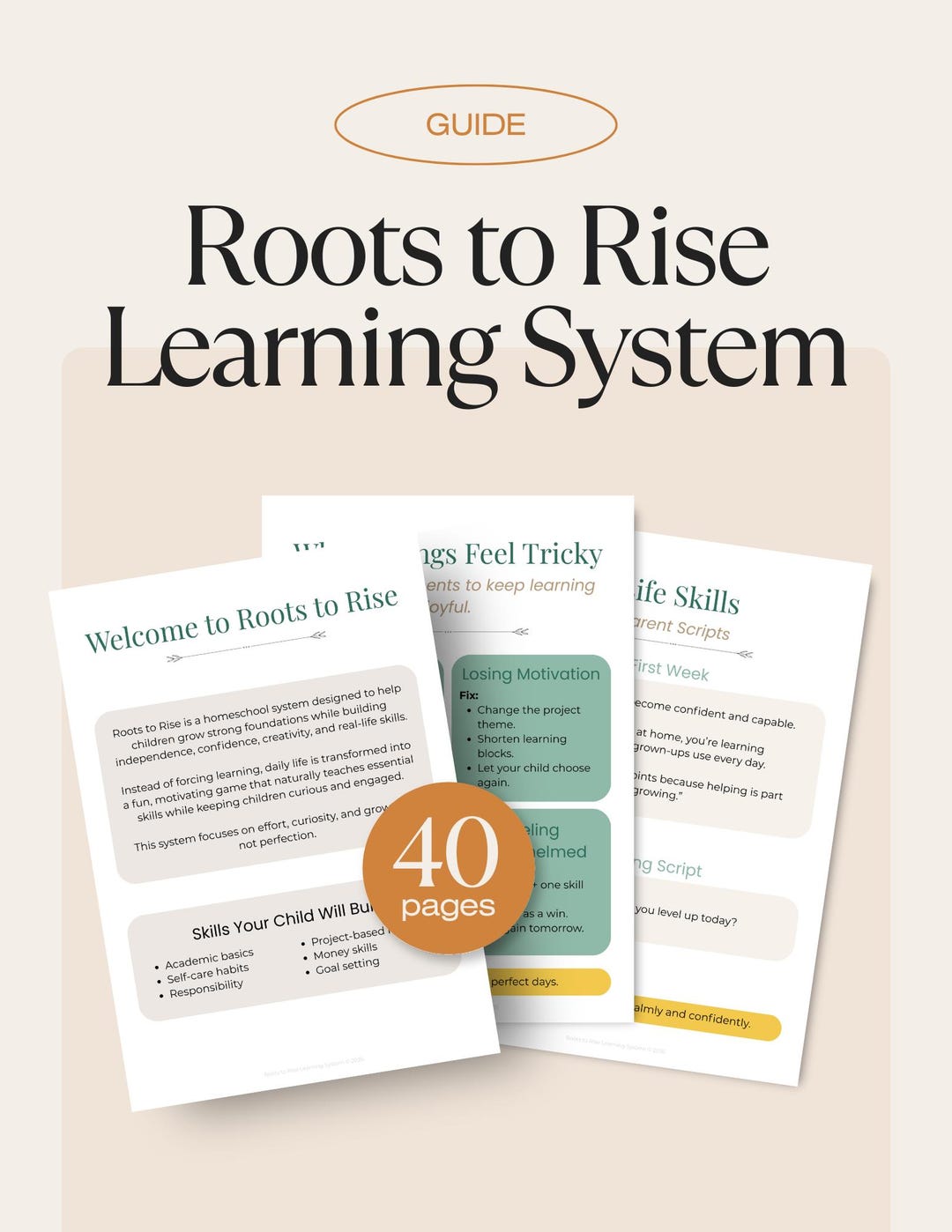 Roots to Rise Learning System — Core Guide (digital Download) - Etsy