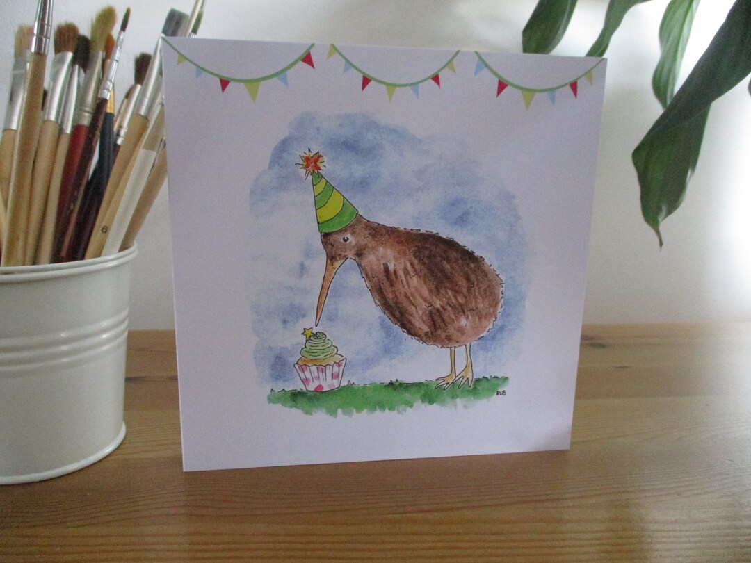 Kiwi Birthday Card - Etsy