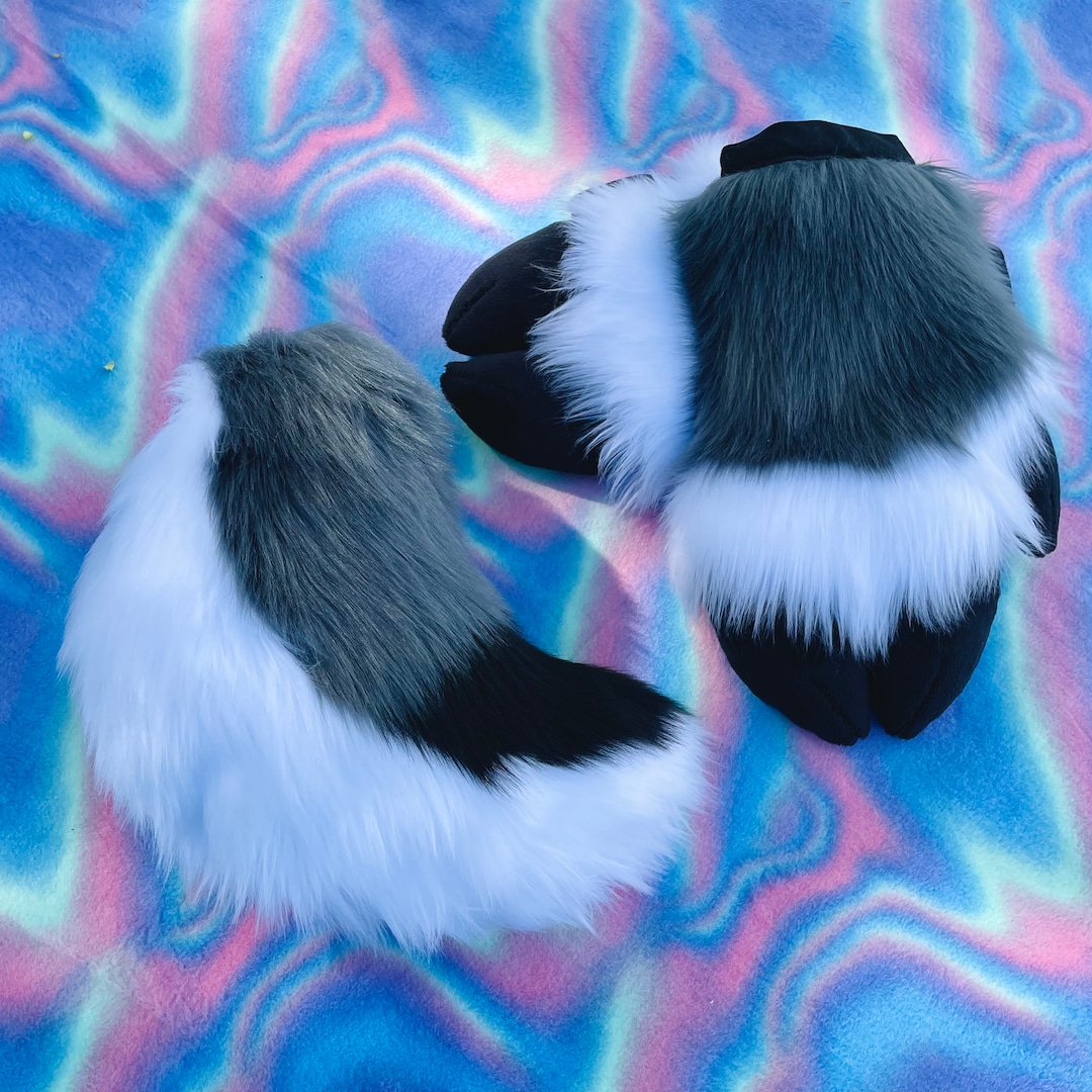 Reindeer Fursuit Paws and Tail | Deer Hoof Paws | Hand Paws | Deer Tail ...