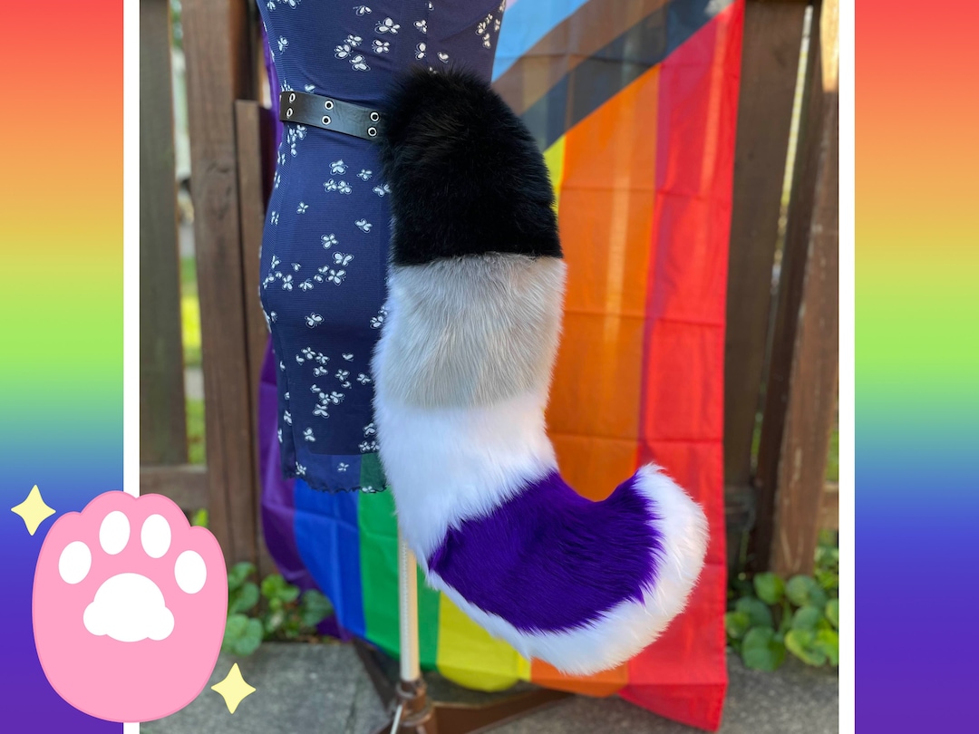 Ace Pride Fursuit Tail Pride Month Furry - Etsy