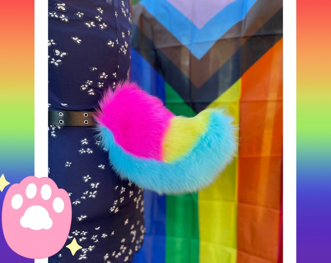 Pansexual Pride Nub Fursuit Tail | Pride Month | Furry - Etsy