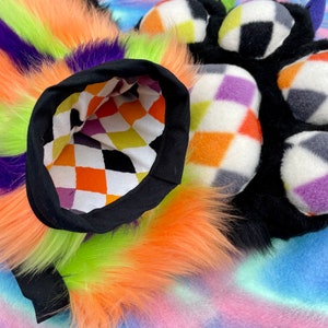 Halloween Jester Inspired Fursuit Puffy Paws - Etsy