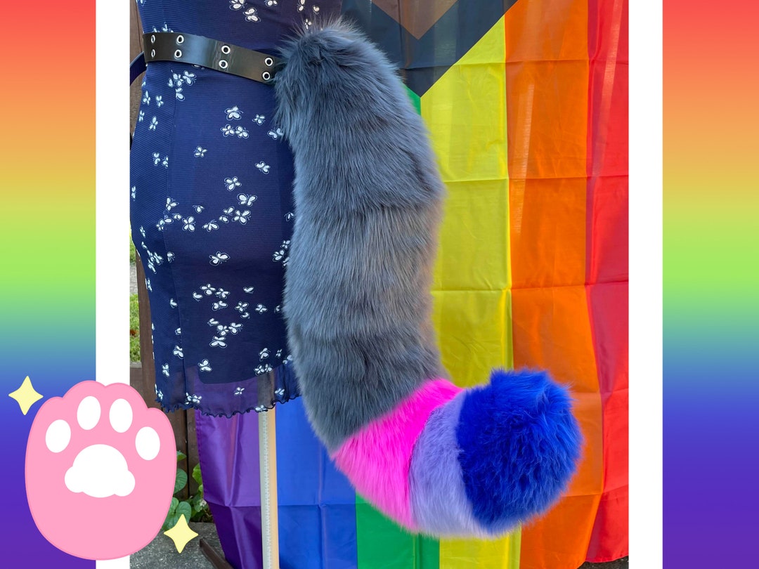 Bisexual Pride Fursuit Tail Pride Month Furry - Etsy