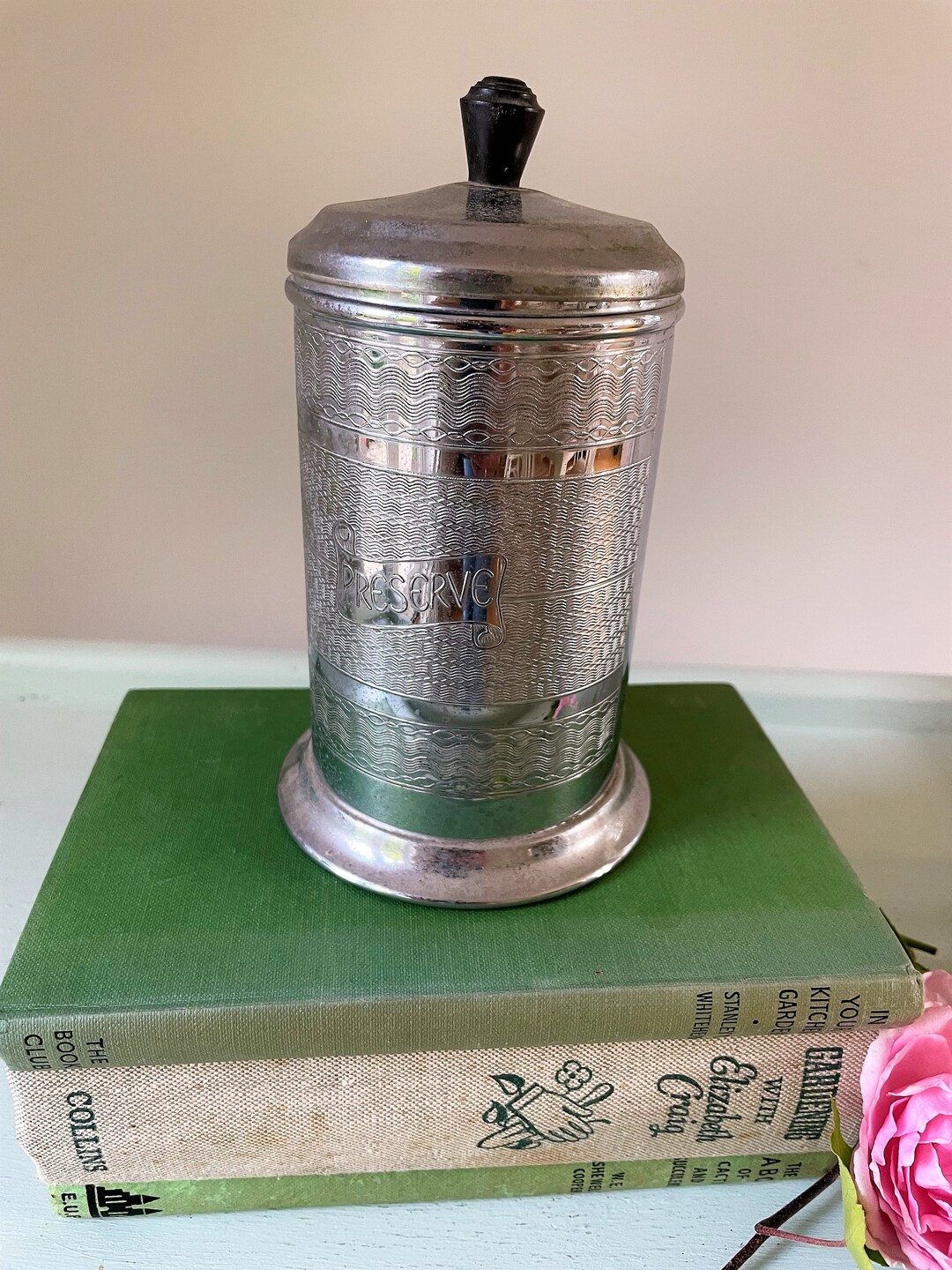Vintage Chrome Preserve Pot - Etsy