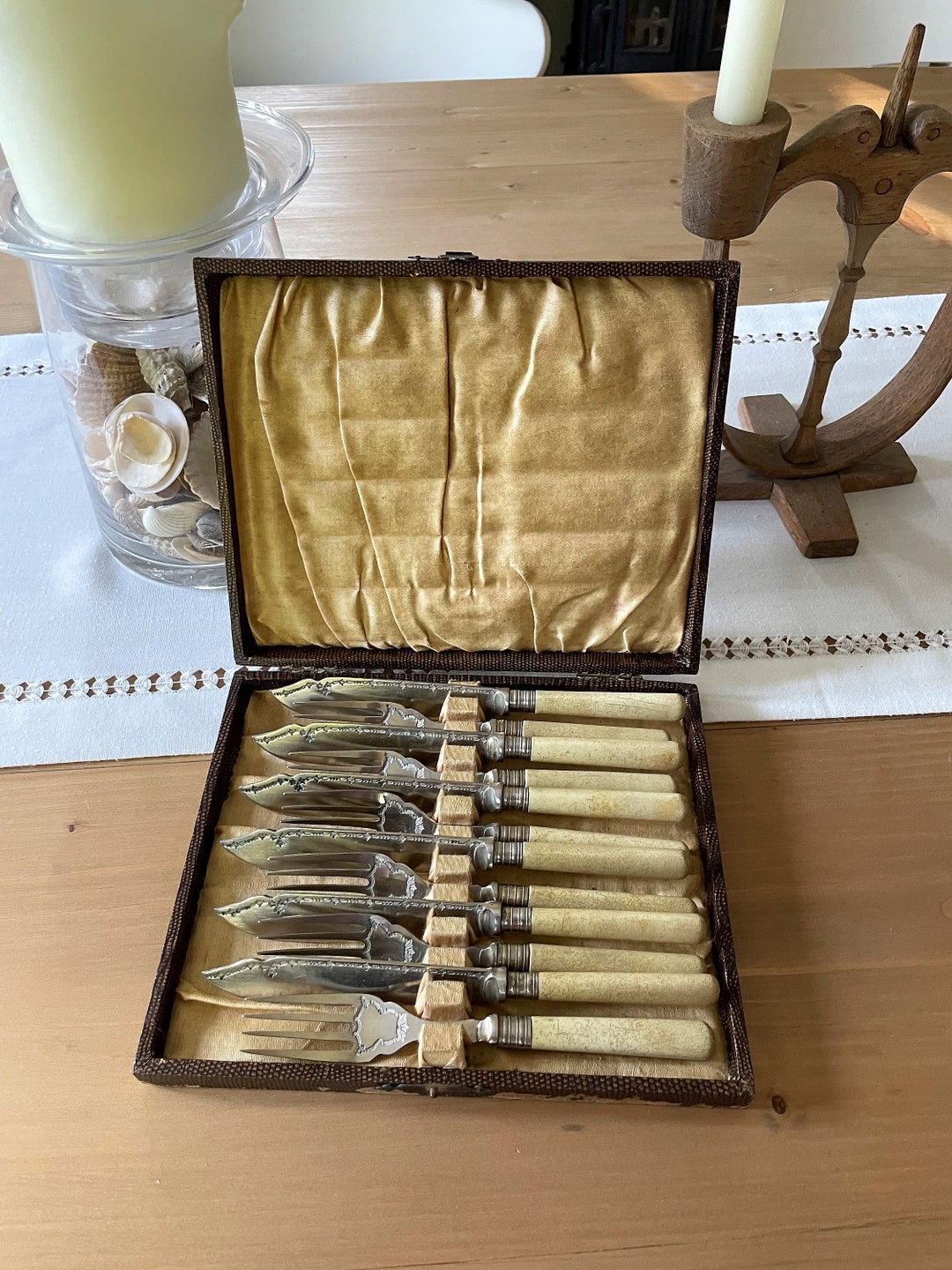 Boxed Set Vintage Fish Knives & Forks - Etsy