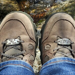 Hike It for the View - Hand Stamped Shoe Tags - Hiker Gift - Hiking ...