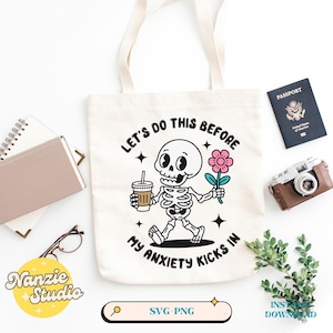 Anxiety Skeleton SVG PNG: Trendy Mental Health Design - Etsy
