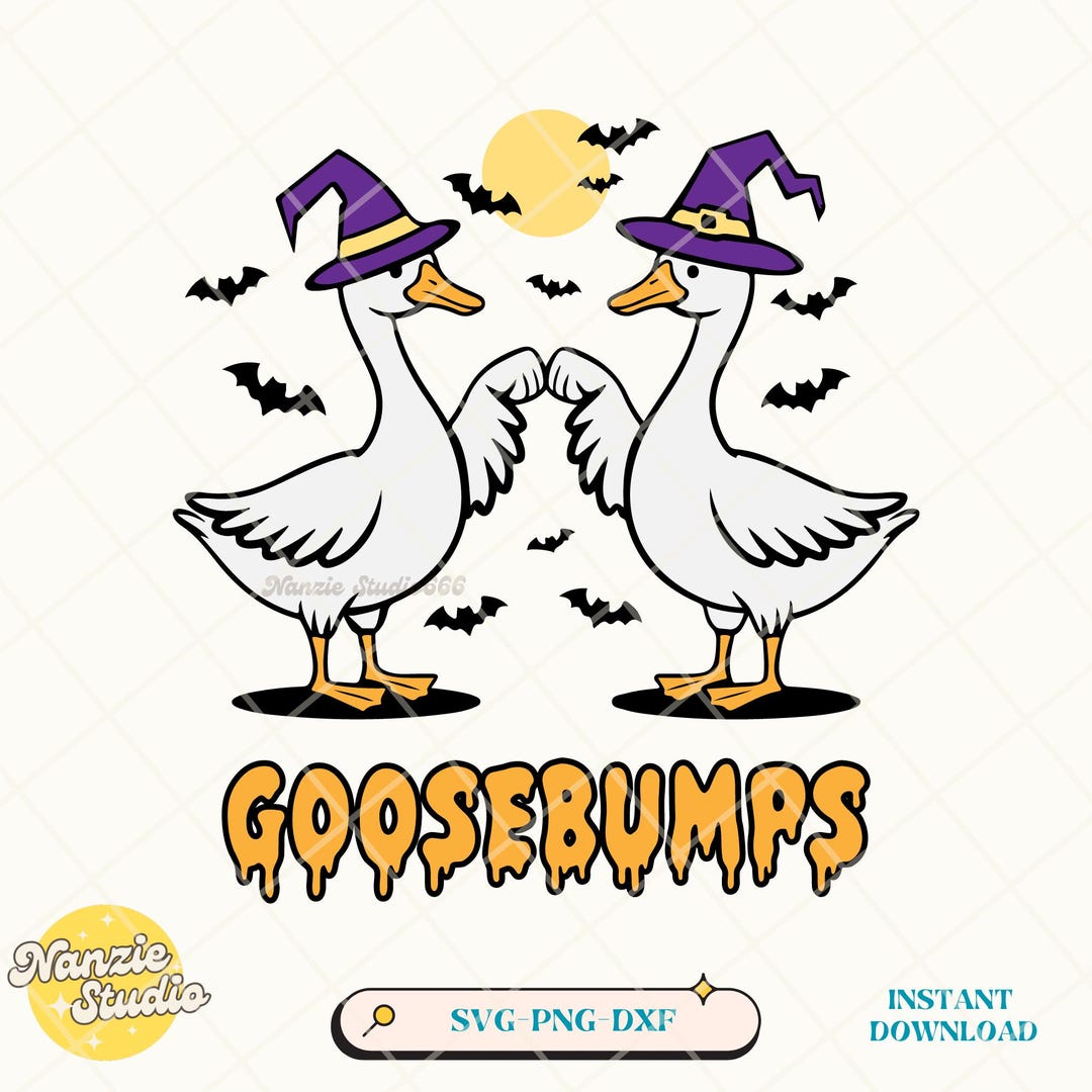 Goosebumps SVG PNG: Funny Halloween Spooky Geese, Witches (digital ...