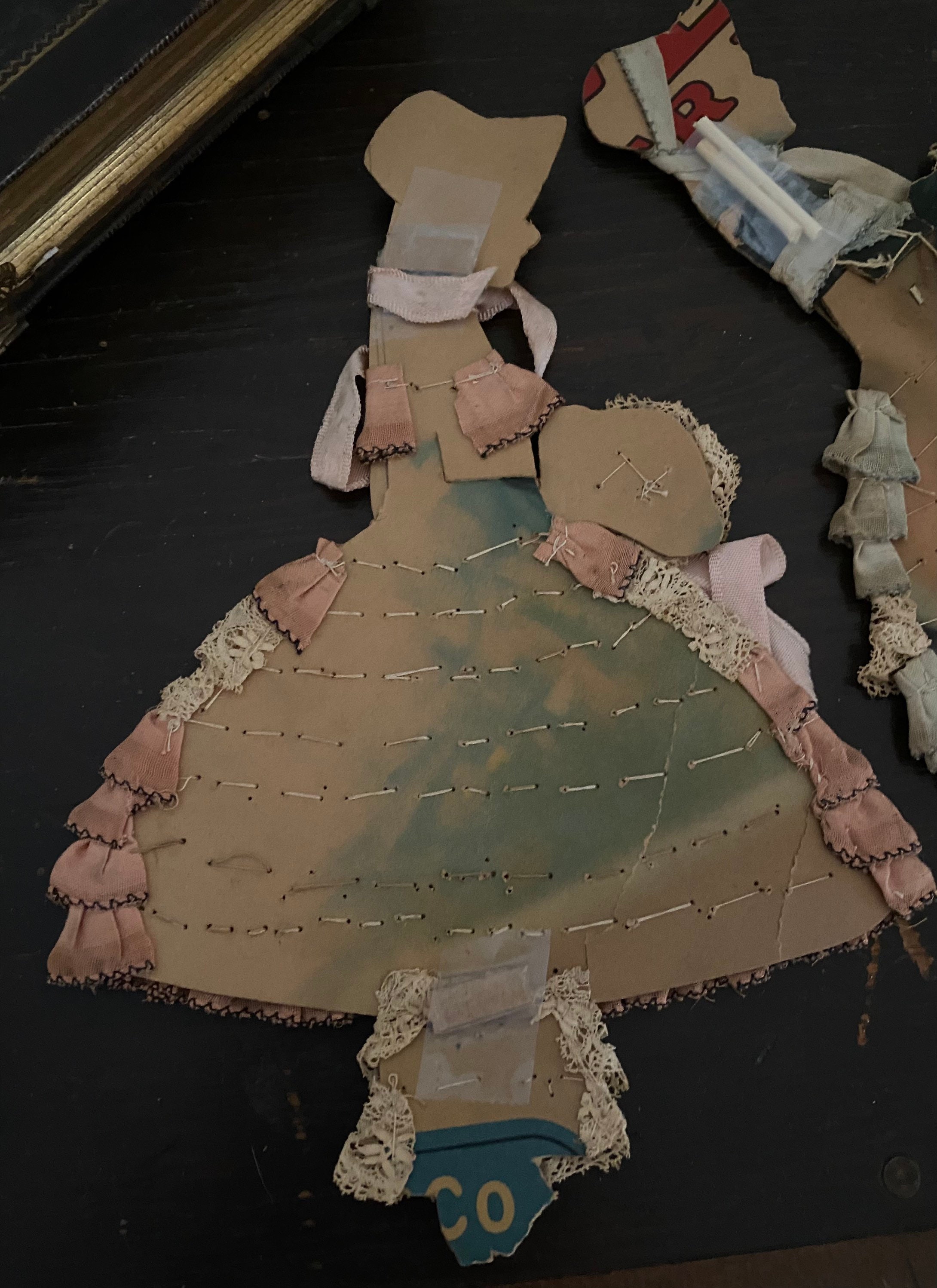 Vintage Handmade Paper Dolls With Lace and Ribbons Hand | Etsy