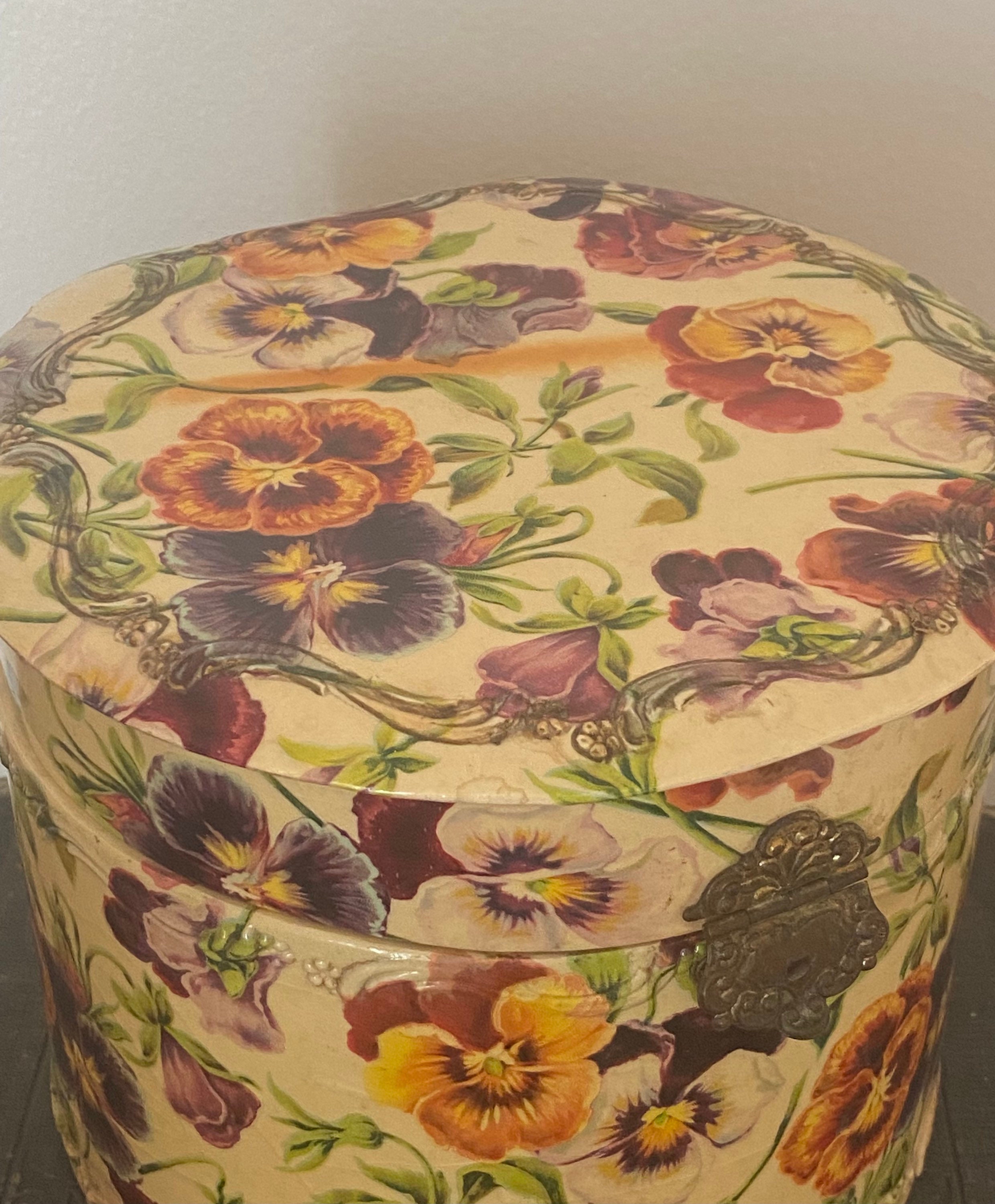 Vintage Collar Box Flowers Floral Box Lined With Pleated Blue - Etsy