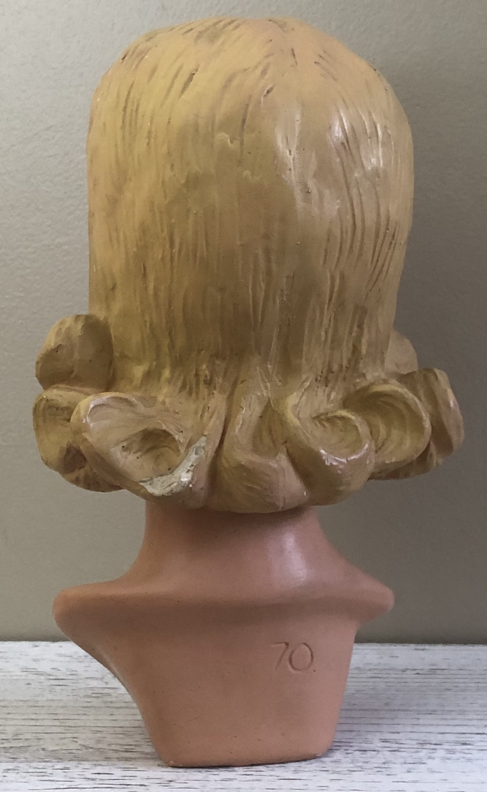 Vintage plaster mannequin head female Art Deco blonde girl | Etsy