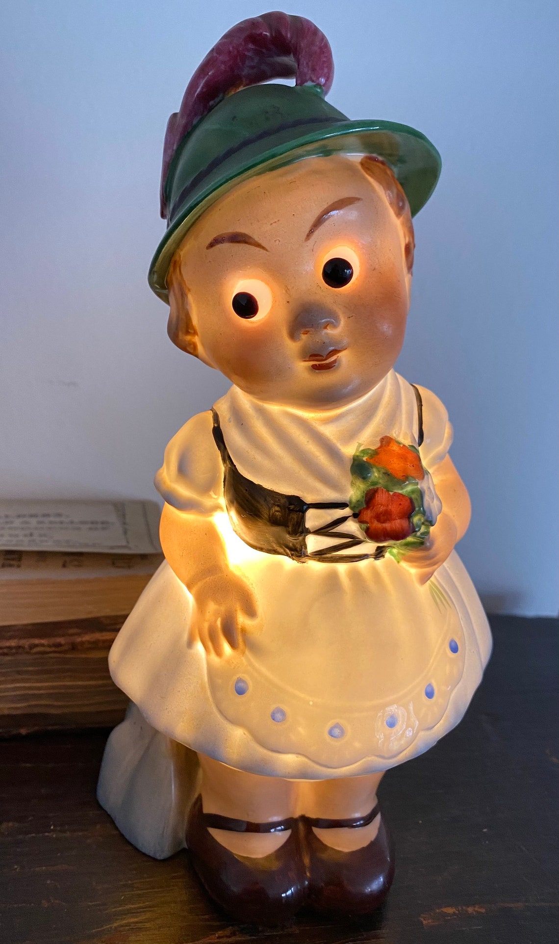 Vintage Figural Doll Perfume Lamp Night Lamp Googly Eye Girl - Etsy
