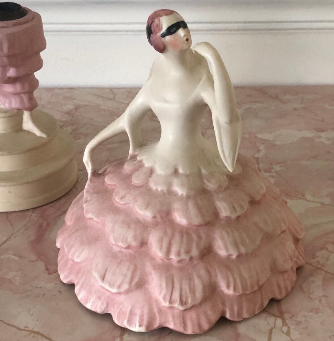 Vintage Perfume Lamp Ballerina Fulper Pottery Figural Lamp Art Deco ...