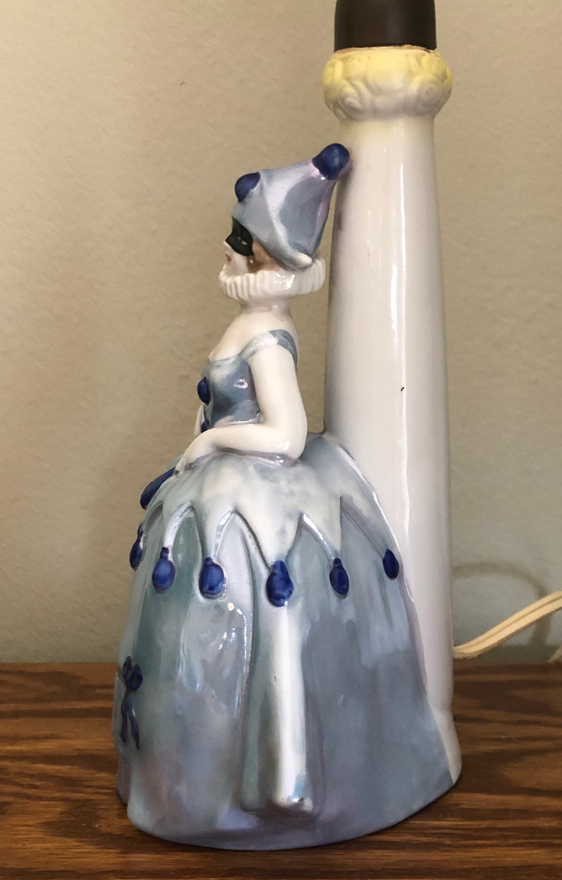 Vintage Harlequin Lamp Boudoir Table Lamp Ceramic Flapper Girl | Etsy