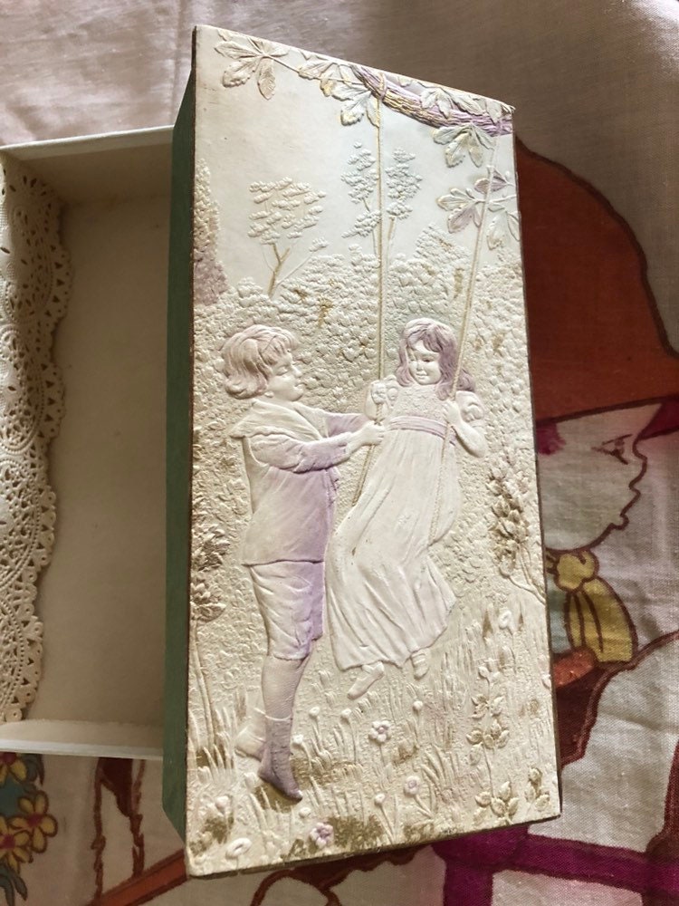 Vintage Candy Box Victorian Sweets Box Embossed Hand Painted | Etsy