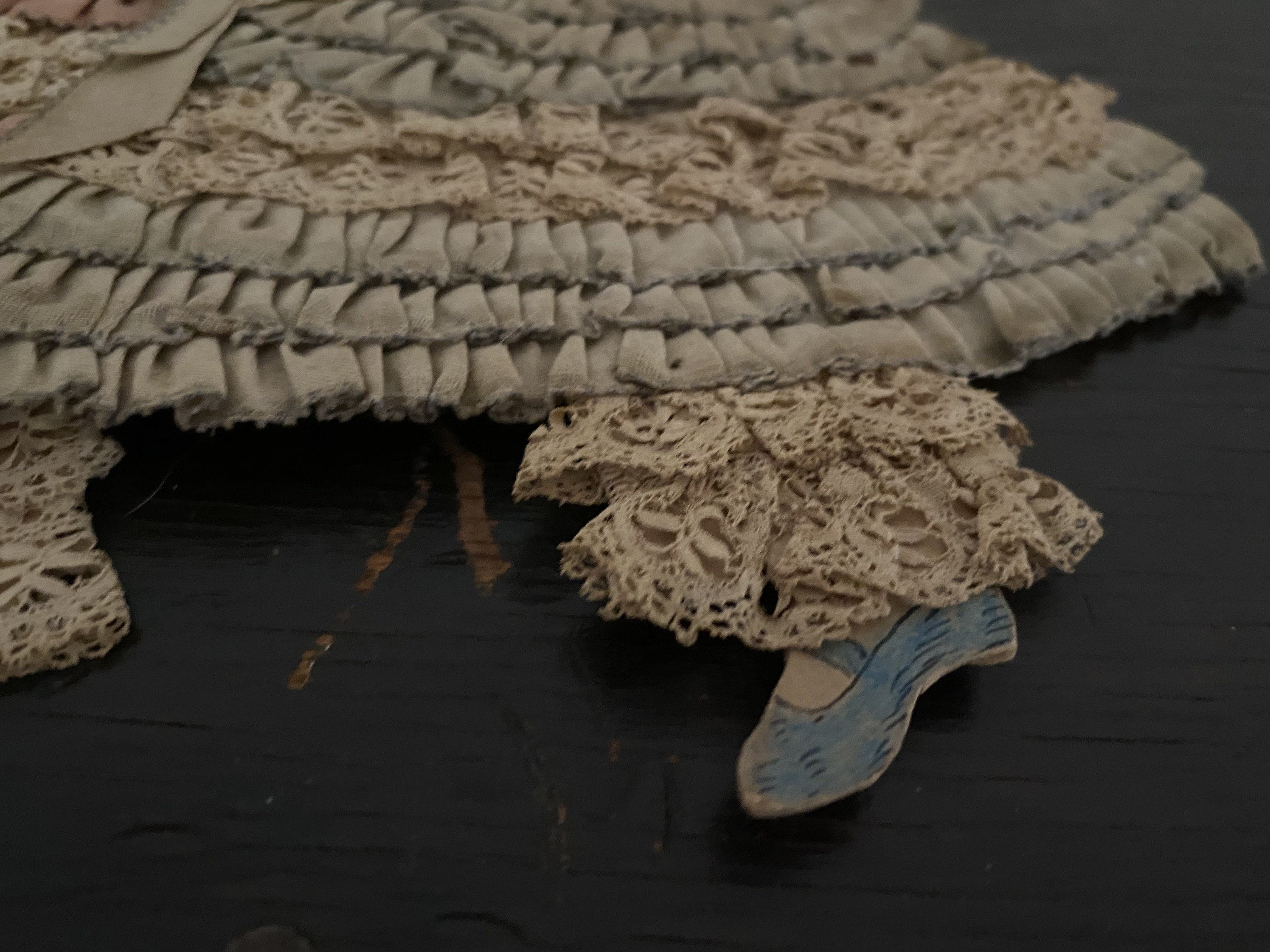 Vintage Handmade Paper Dolls With Lace and Ribbons Hand | Etsy