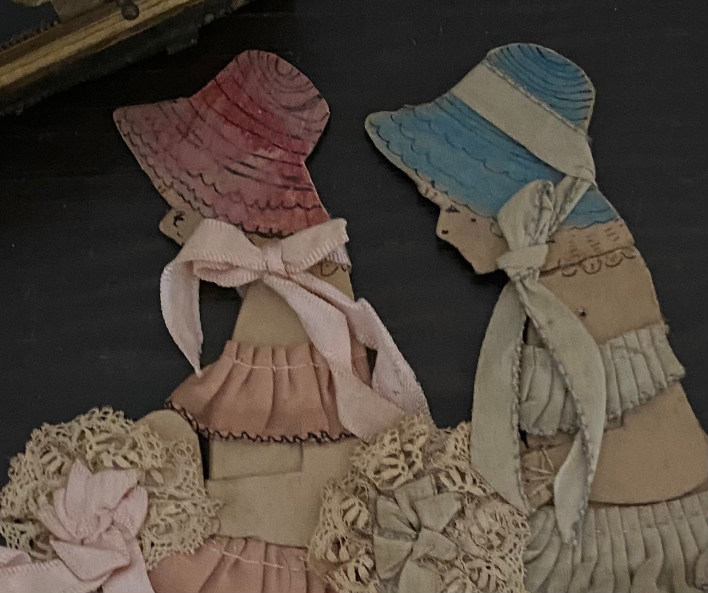 Vintage Handmade Paper Dolls With Lace and Ribbons Hand | Etsy