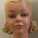 Vintage Plaster Mannequin Head Female Art Deco Blonde Girl Manikin Bust ...