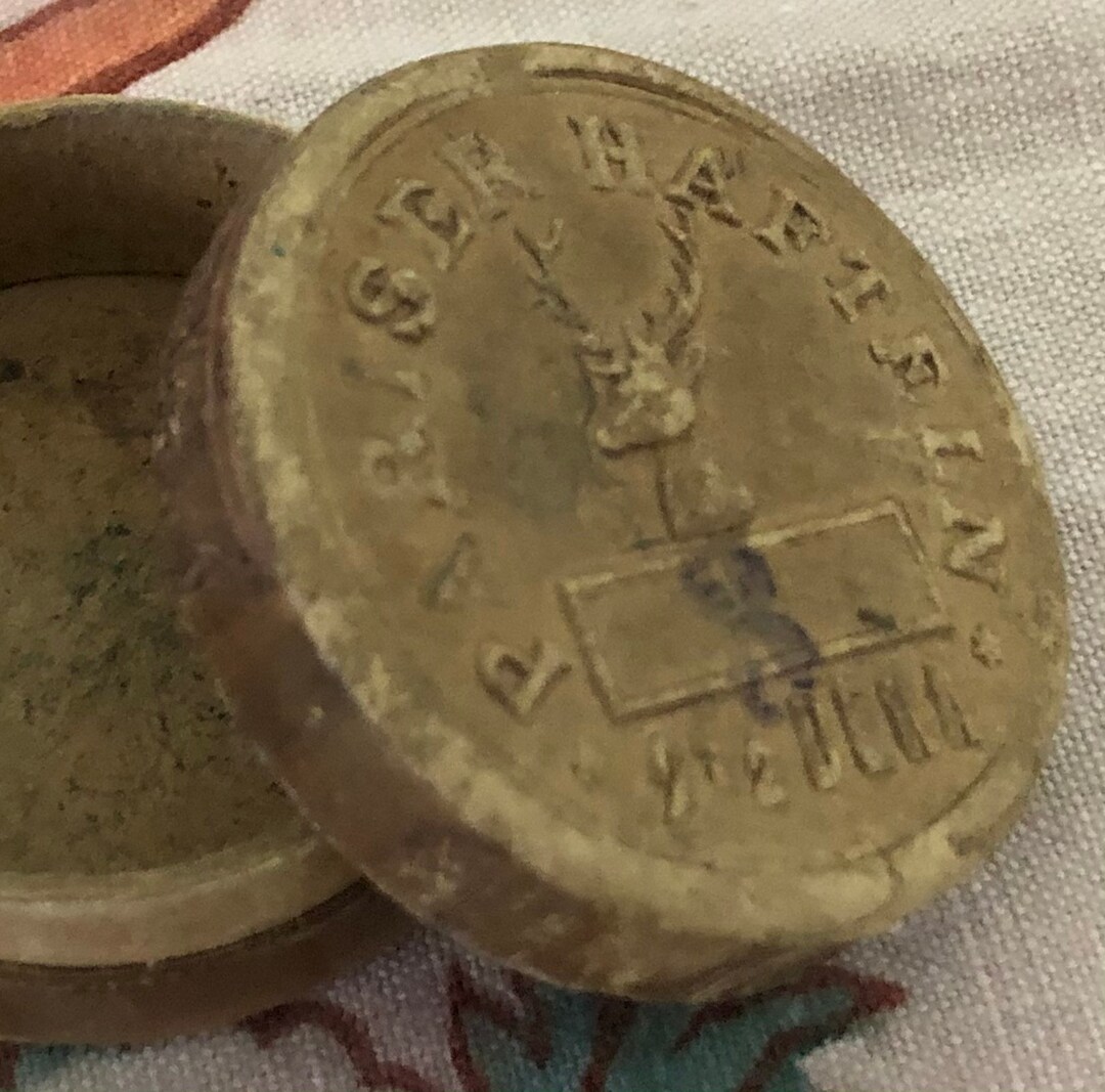Antique Embossed Cardboard Box Tiny Small Box Maybe Sewing Pins or Hat ...