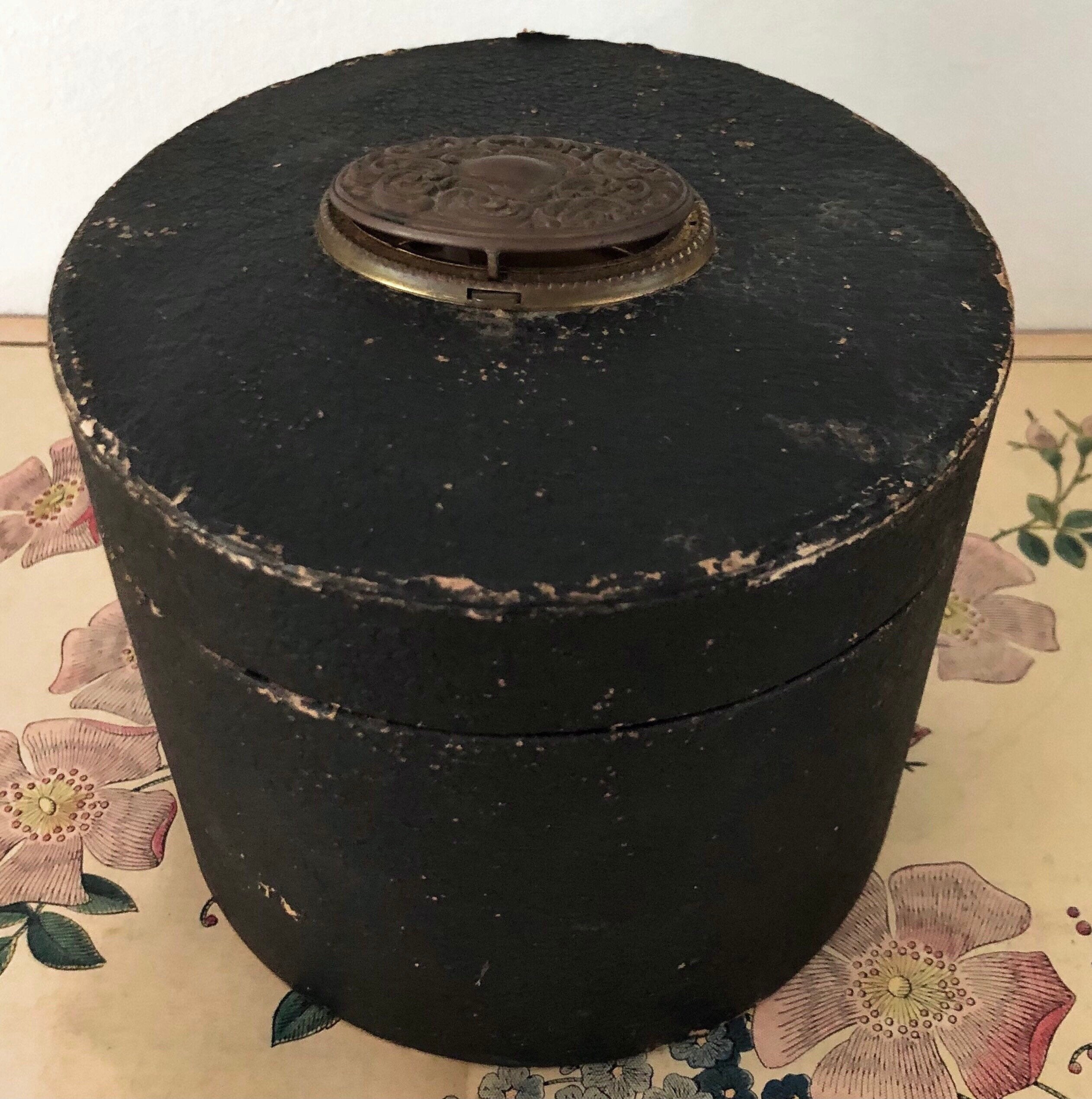 Vintage Edwardian Collar box with collars cardboard box with | Etsy