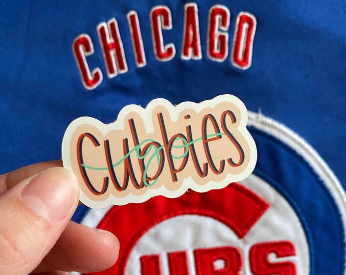 Go Cubbies Vinyl Sticker, Chicago Cubs Sticker, Cubs Laptop Sticker - Etsy