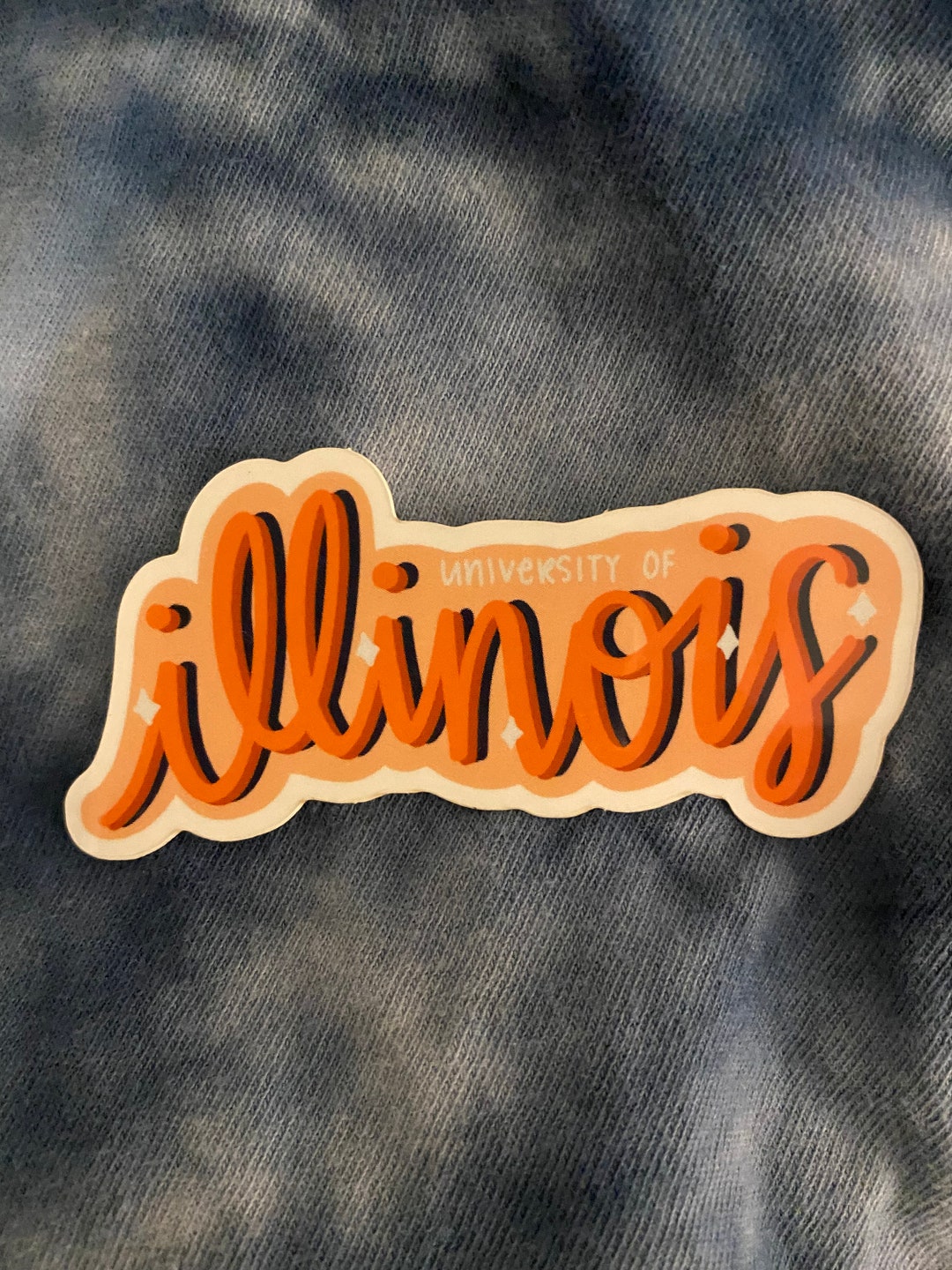 University of Illinois Vinyl Sticker, Laptop Sticker, Bottle Sticker - Etsy