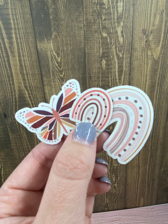 Paper & Party Supplies Stickers Rainbow mini butterflies sticker pack ...