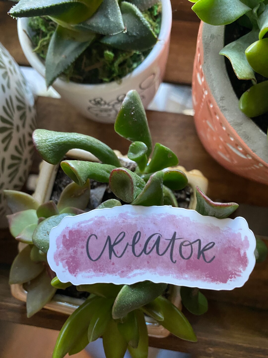 Creator mauve watercolor vinyl sticker, creator laptop sticker, artist ...