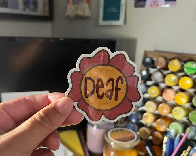 Deaf Sticker, Deaf Awareness Ribbon Sticker, Deaf Decal, Deaf Support ...