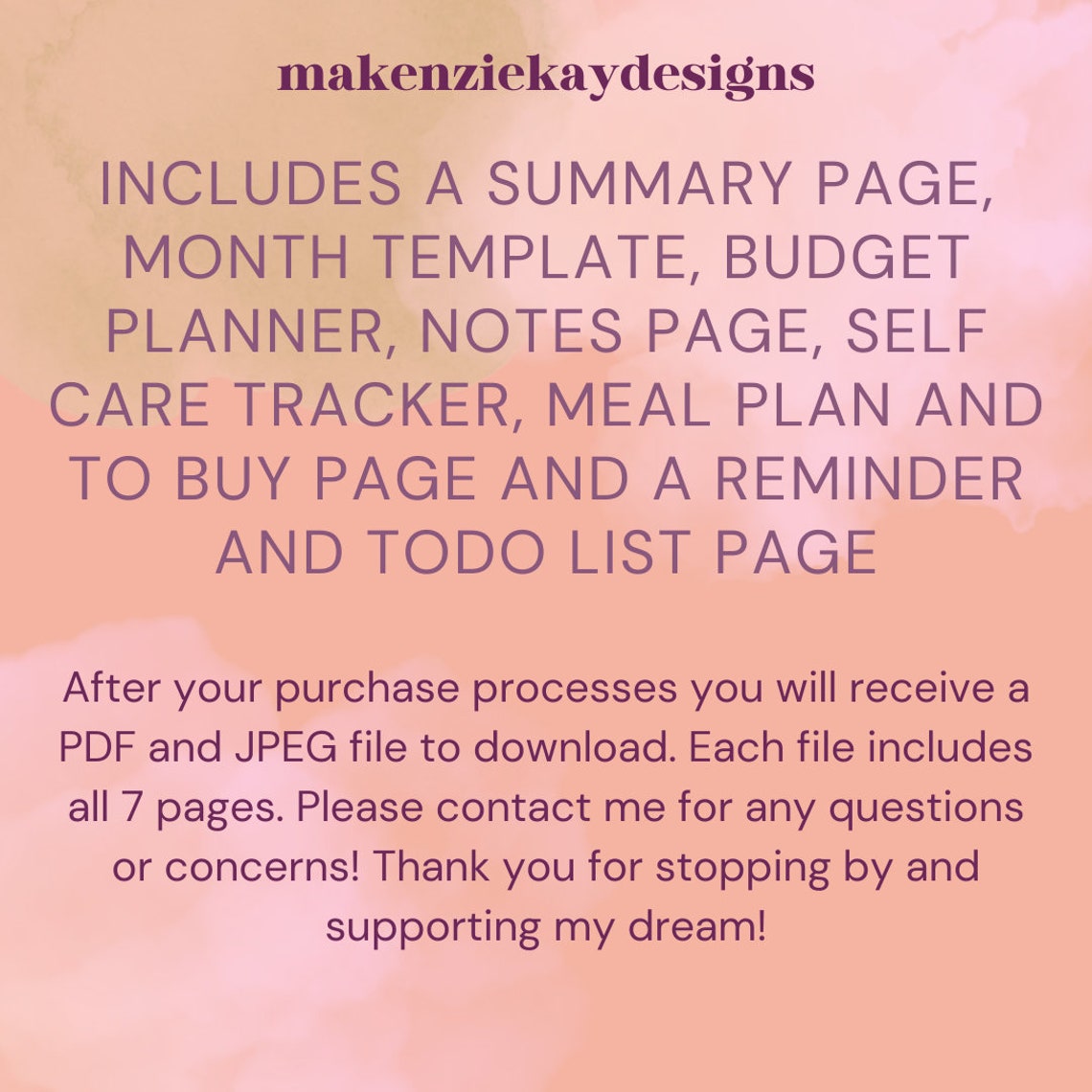 Boho Monthly Planner Template Printable Planner Digital - Etsy