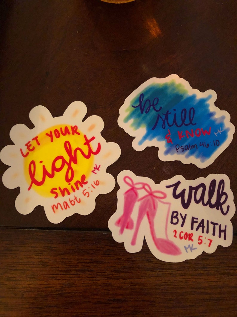 Individual Bible Verse Three Inch Stickers Laptop Stickers - Etsy