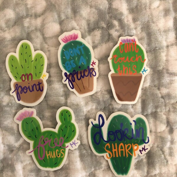 Cactus Stickers - Etsy