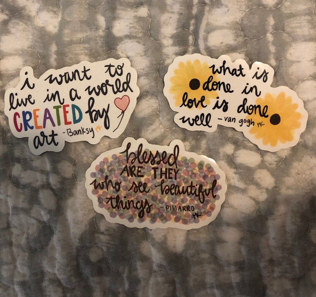 Artist Quote 3 Inch Sticker Pack, Laptop Sticker Pack - Etsy
