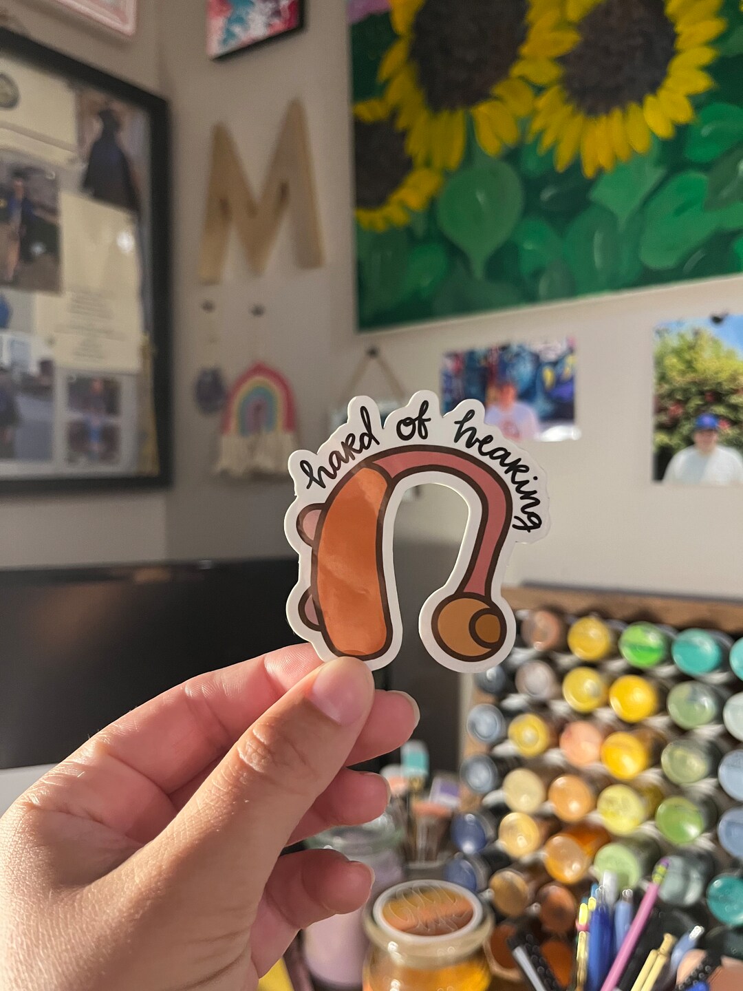 Hard of Hearing Vinyl Sticker, Hearing Aid Vinyl Sticker - Etsy