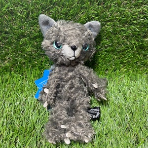 Scratch Cat Plush Toy Key Ring - Etsy