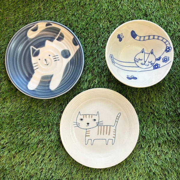 Ceramic Cat Dish - Etsy