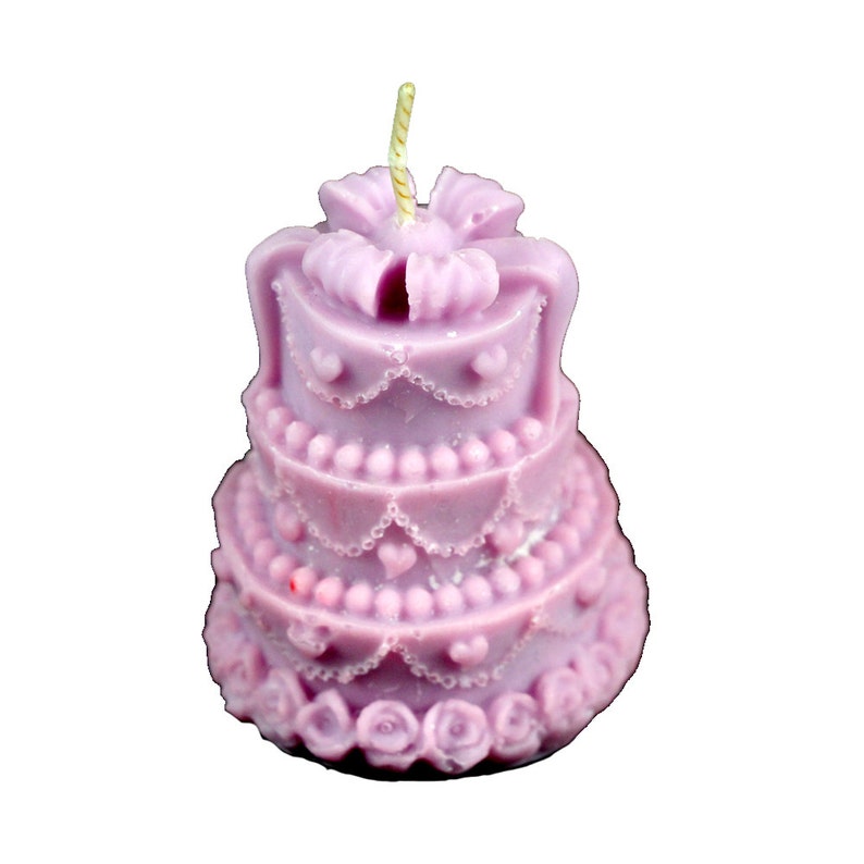 Wedding Cake Shaped Candle, 3 Tier Round With a Bow on Top - Etsy