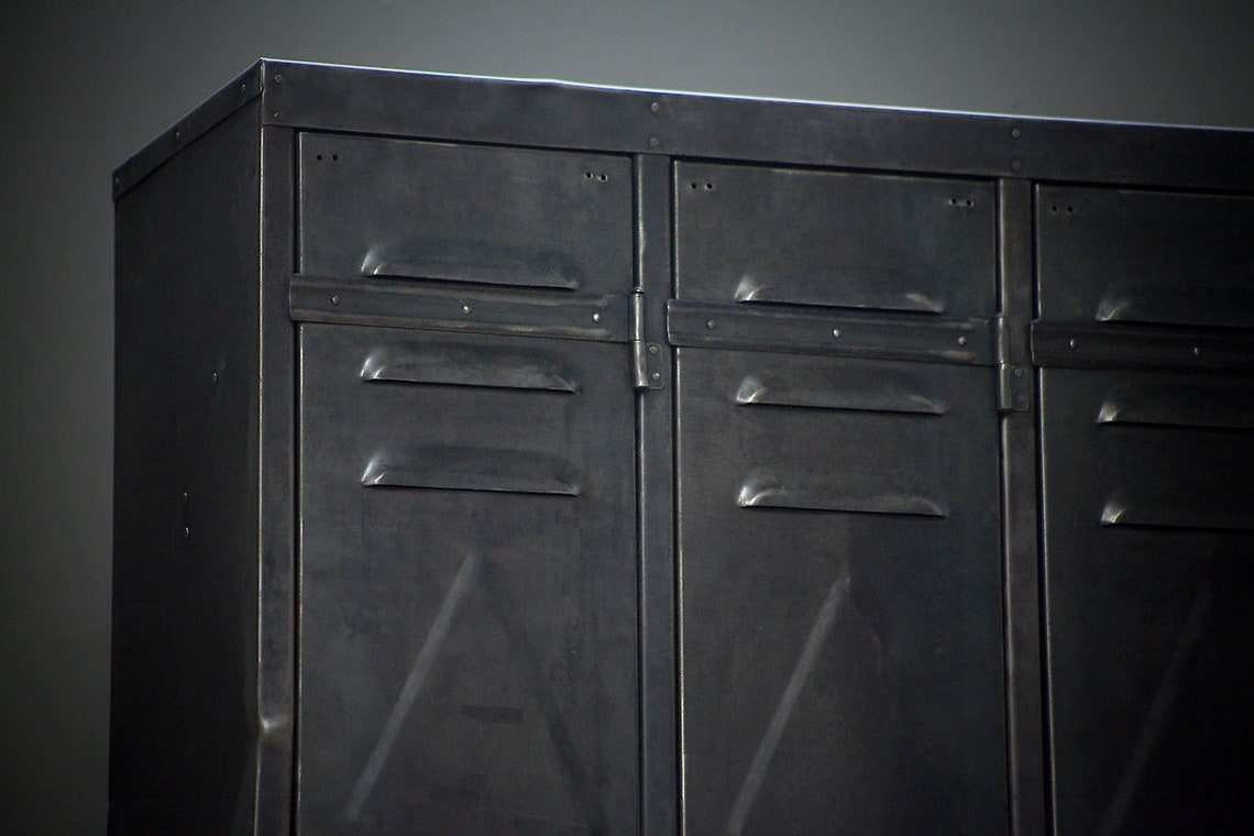 SOLD. an Original Restored Industrial Vintage Locker With Four | Etsy