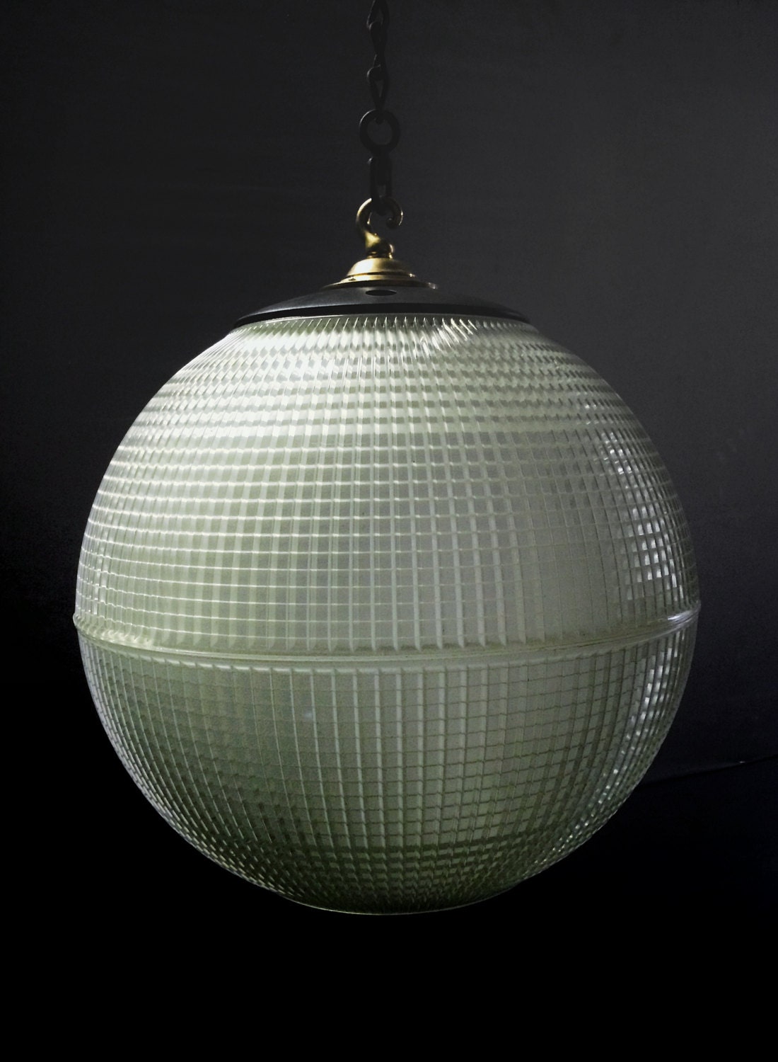 Original 1950's Holophane Parisian Street Light turned Ceiling Light