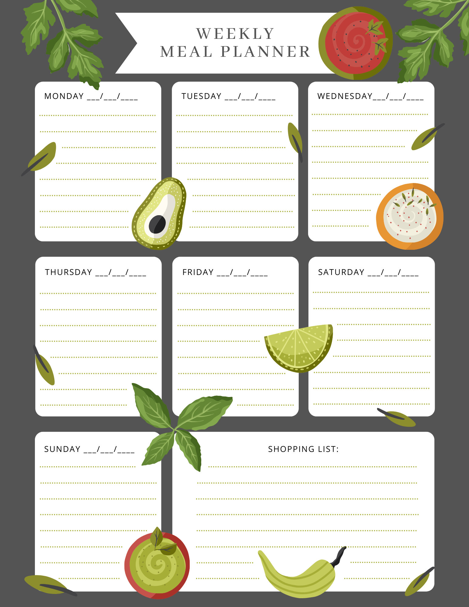 Digital Meal Plan - Etsy