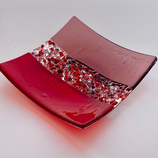 Red Fused Glass - Etsy