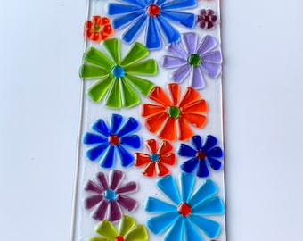 Fused Glass Flower Suncatcher/wall Hanging | Etsy