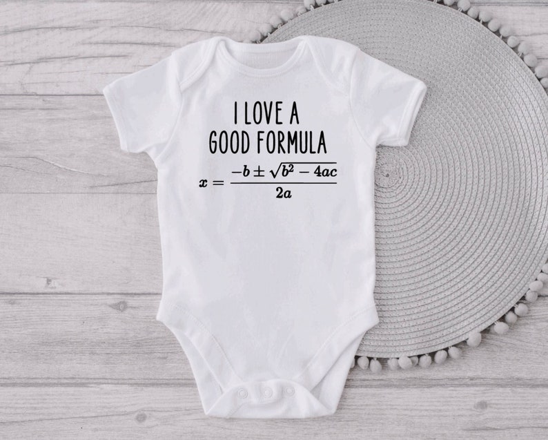 I Love A Good Formula Onesie Math Baby Onesie Quadratic - Etsy