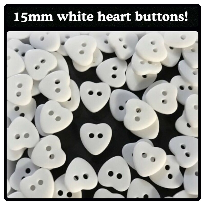 Heart Shape Buttons - Etsy