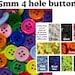 Five Gold Frog Plastic Buttons With a Glossy Finish- Shank Buttons ...